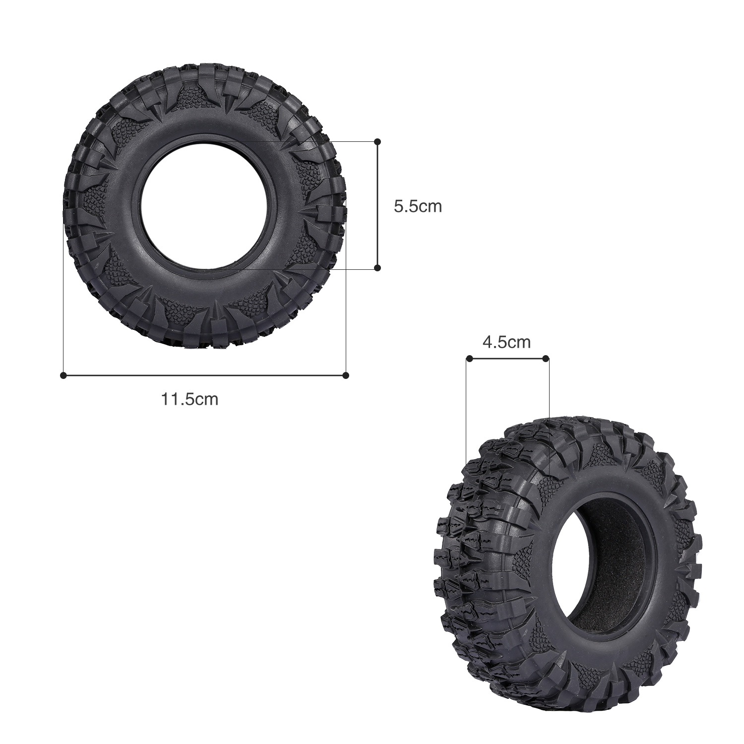 4PCS 2.2IN Crawler RC Tires Ultra Soft Rock Crawler Tires for 1/10 rc ...