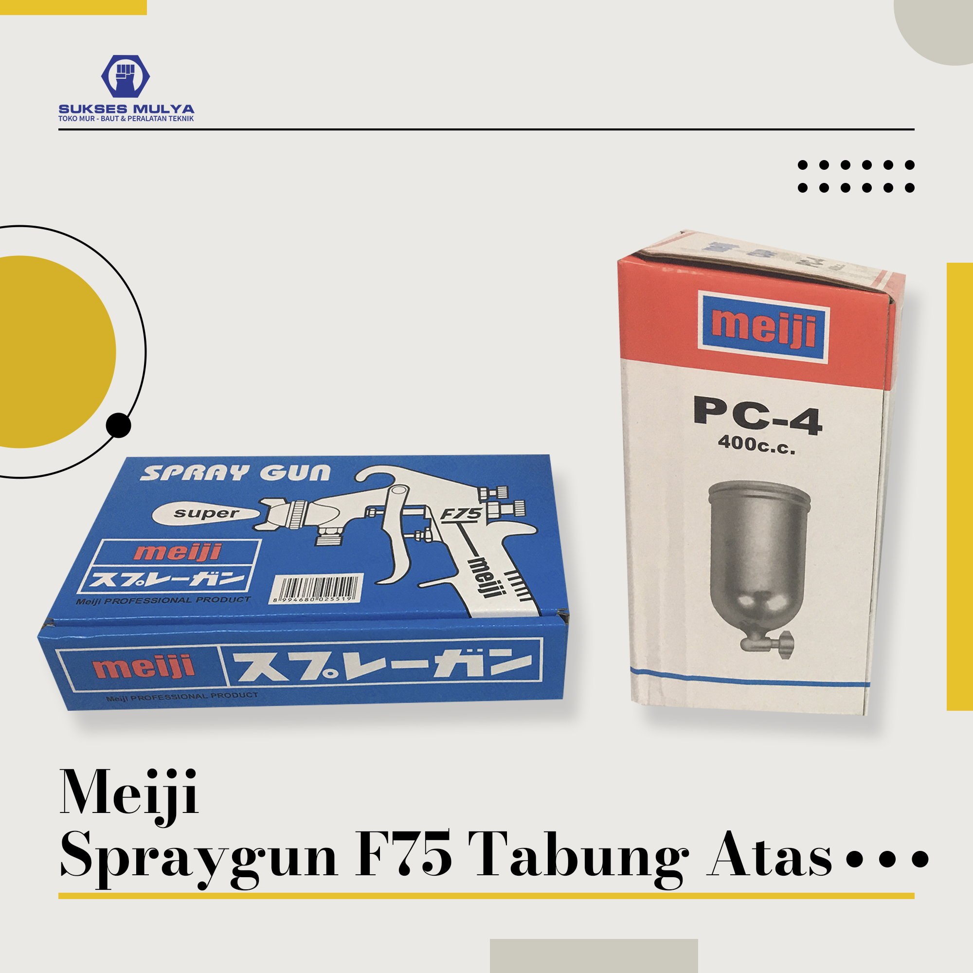 MEIJI F75 Spray Gun Tabung Atas Nozzle 1.5mm | Lazada Indonesia