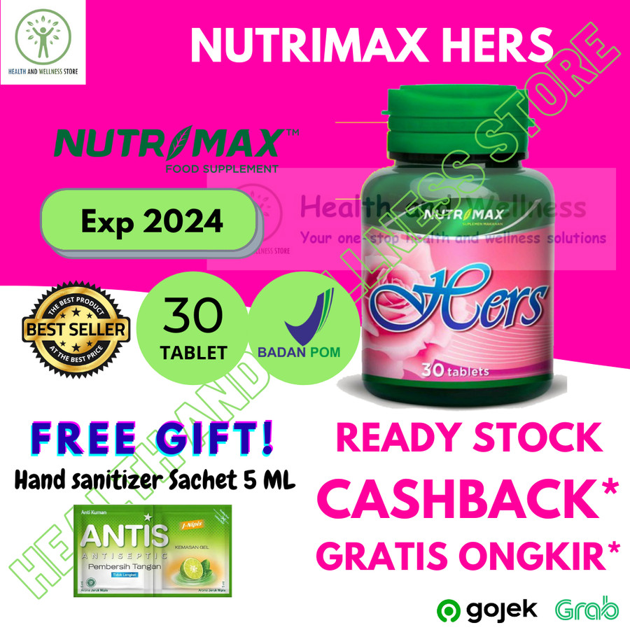NUTRIMAX HERS 30 TABLET VITAMIN KESEHATAN WANITA HORMON | Lazada Indonesia