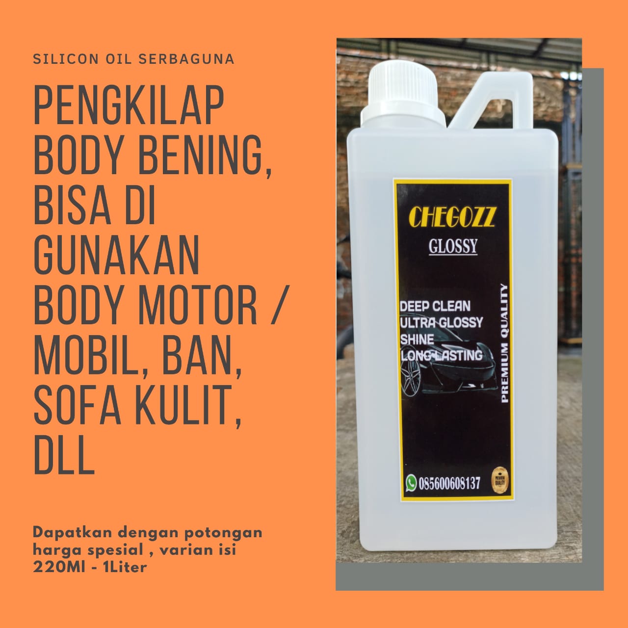 Silicone pengkilap motor silikon body motor cair serbaguna 500ML ...