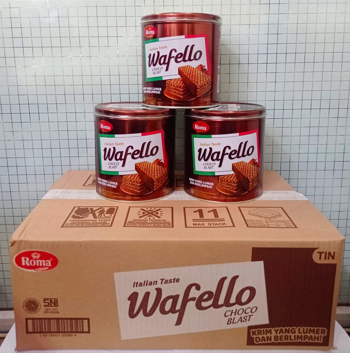 Wafello Choco Blast Kaleng / Wafello Butter Caramel Kaleng / Roma ...