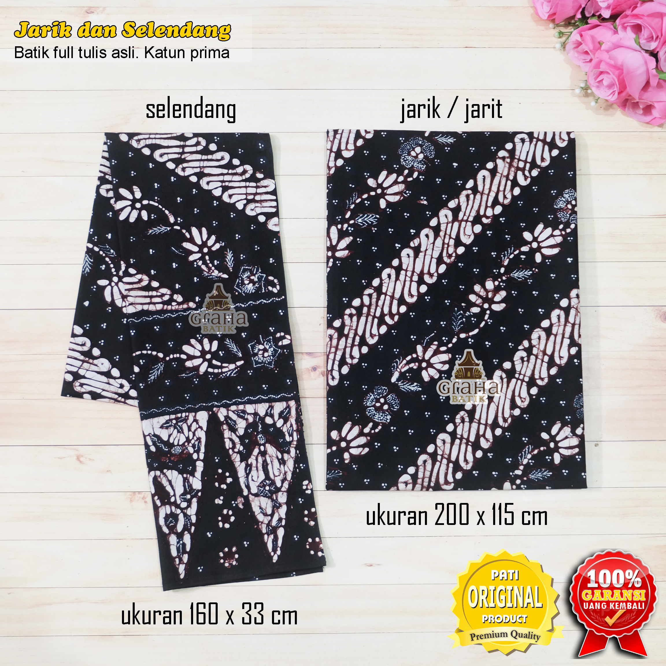Jarik Jarit Selendang Kain Batik Tulis Bakaran Pakaian Baju Adat Pati ...