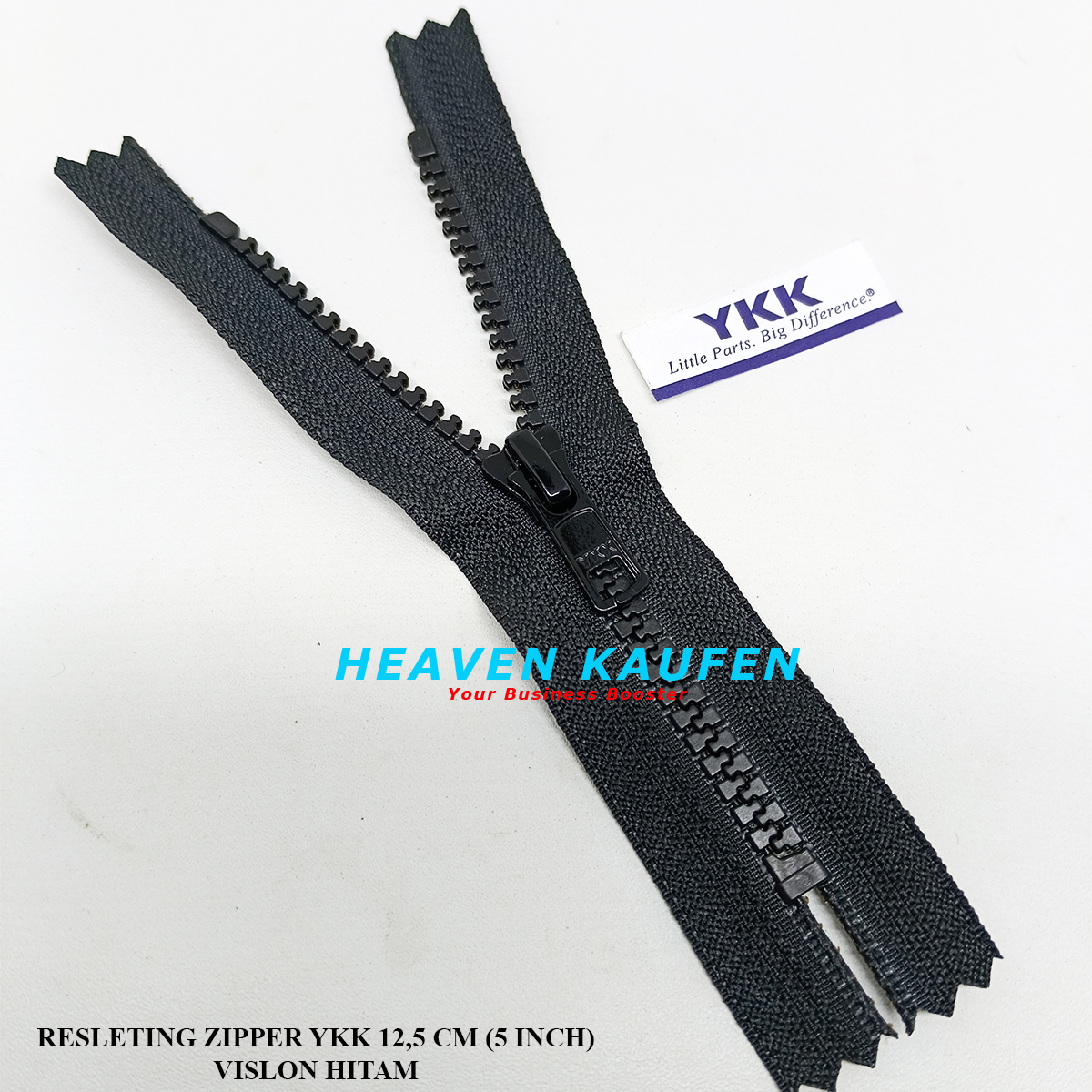Resleting Zipper YKK 12,5 cm Atau 5 inch Type Gigi Vislon Warna Hitam Harga Per Biji | Lazada ...