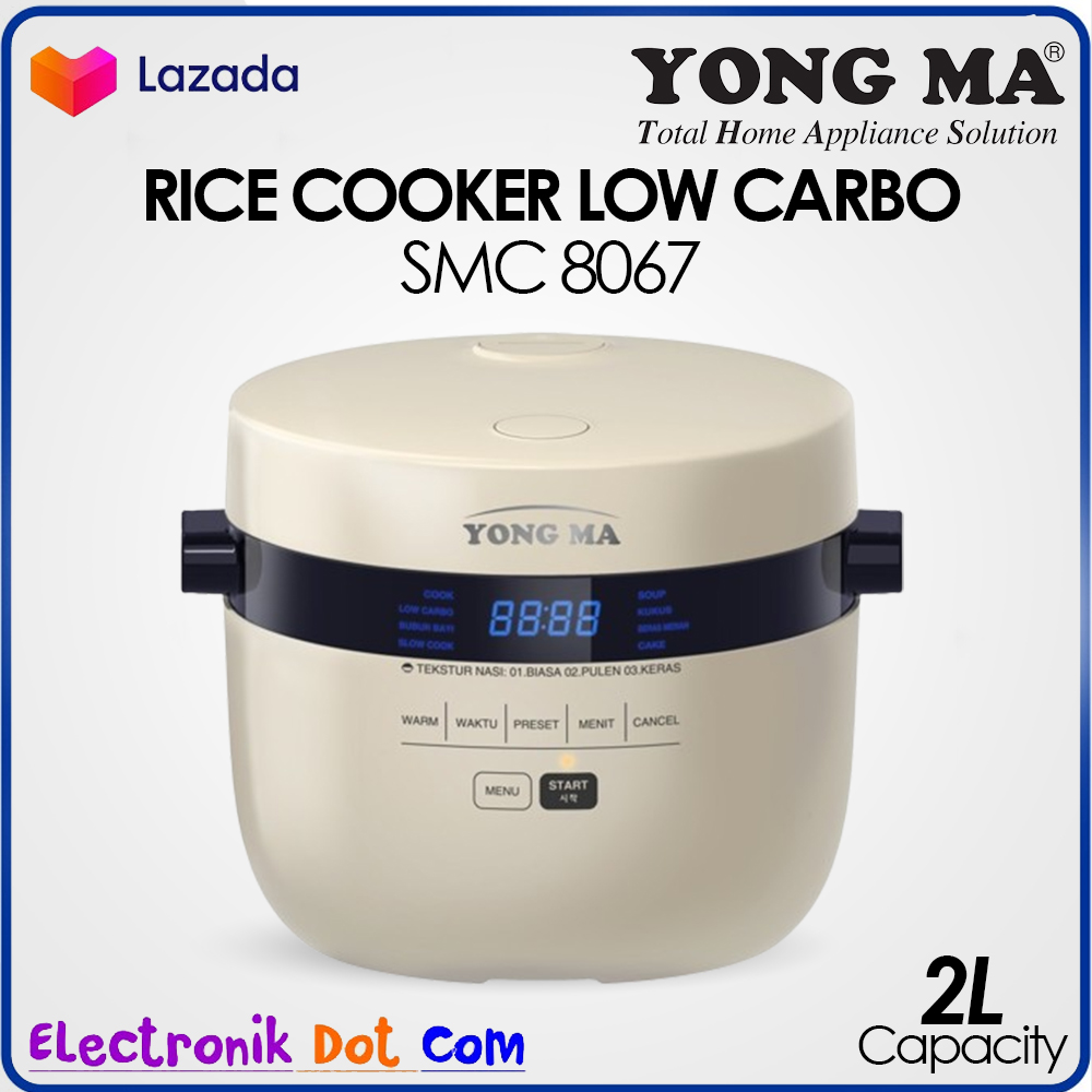 RICE COOKER LOW CARBO NASI LEBIH SEHAT YONGMA SMC 8067 KAPASITAS 2 ...