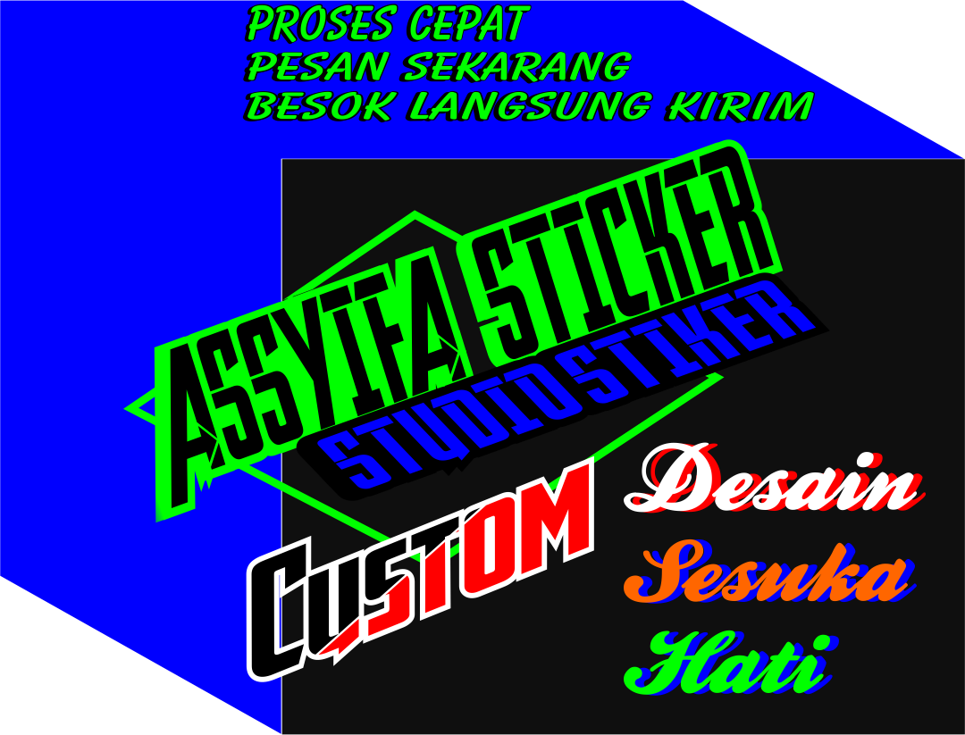 Sticker Custom, Cutting Stiker murah Desain Sesuai keinginan, Cutting ...