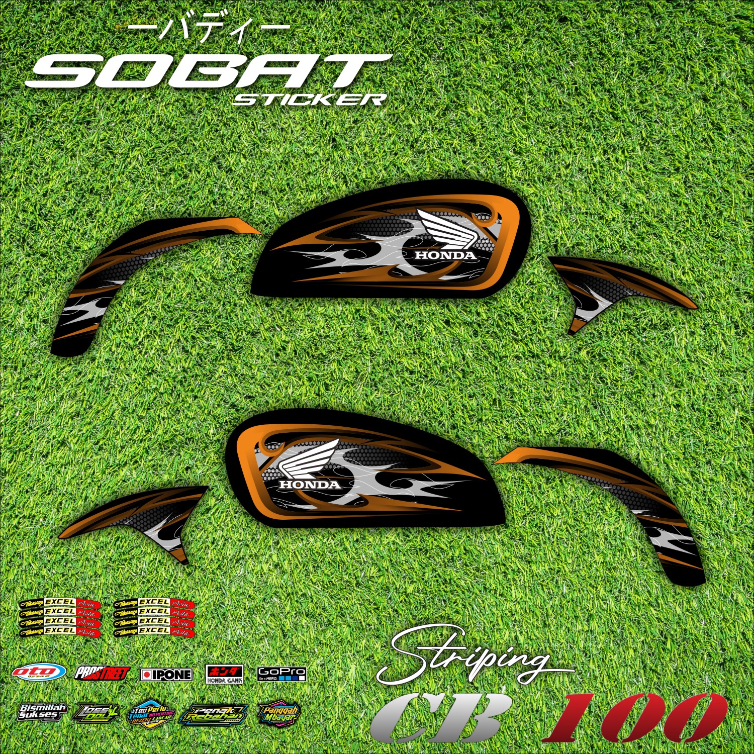 Striping CB 100 - Sticker Striping Variasi List Honda CB 100 002 ...