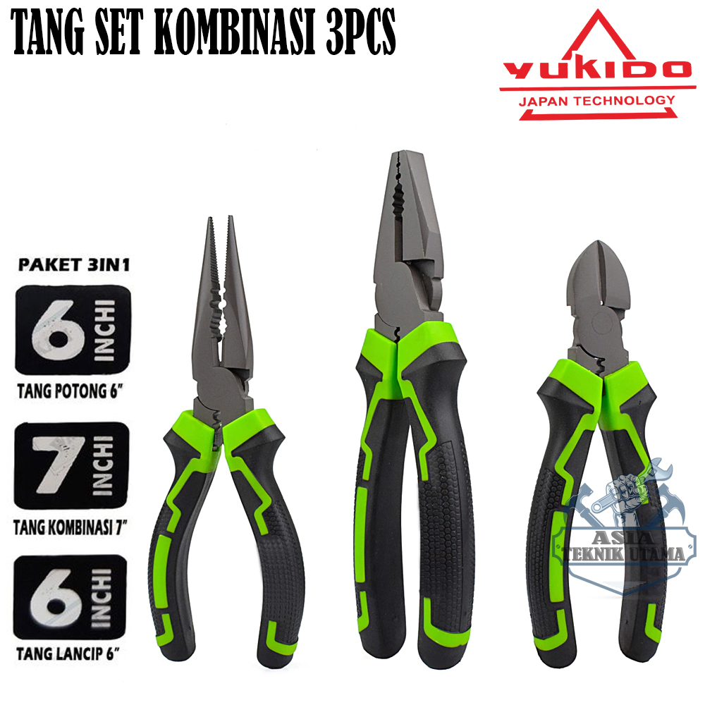BLITZ 3 Pcs Tang Lancip Tang Potong Tang Kombinasi Set Pak 6 Inch A-T-U ...