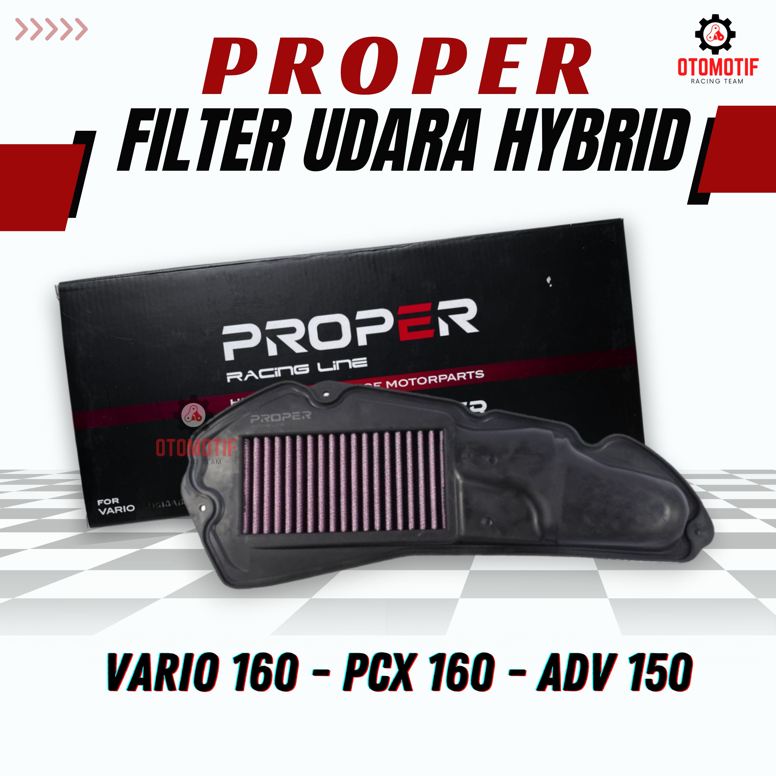 FILTER UDARA VARIO 160 - PCX 160 - ADV 160 FILTER UDARA PROPER RACING ...