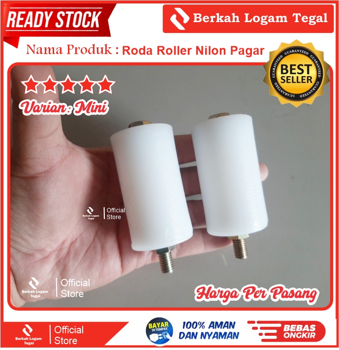 Roda Nilon / Roller Pintu Pagar Besi Stainless Kayu Diameter 48 mm ...