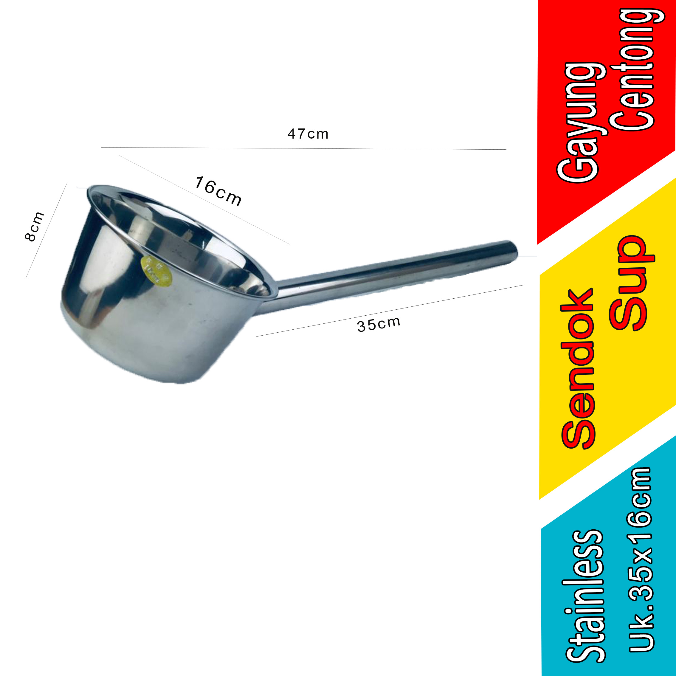 Centong - Gayung - cendok Sup - Kuah - Air Stainless - 35*16cm | Lazada ...