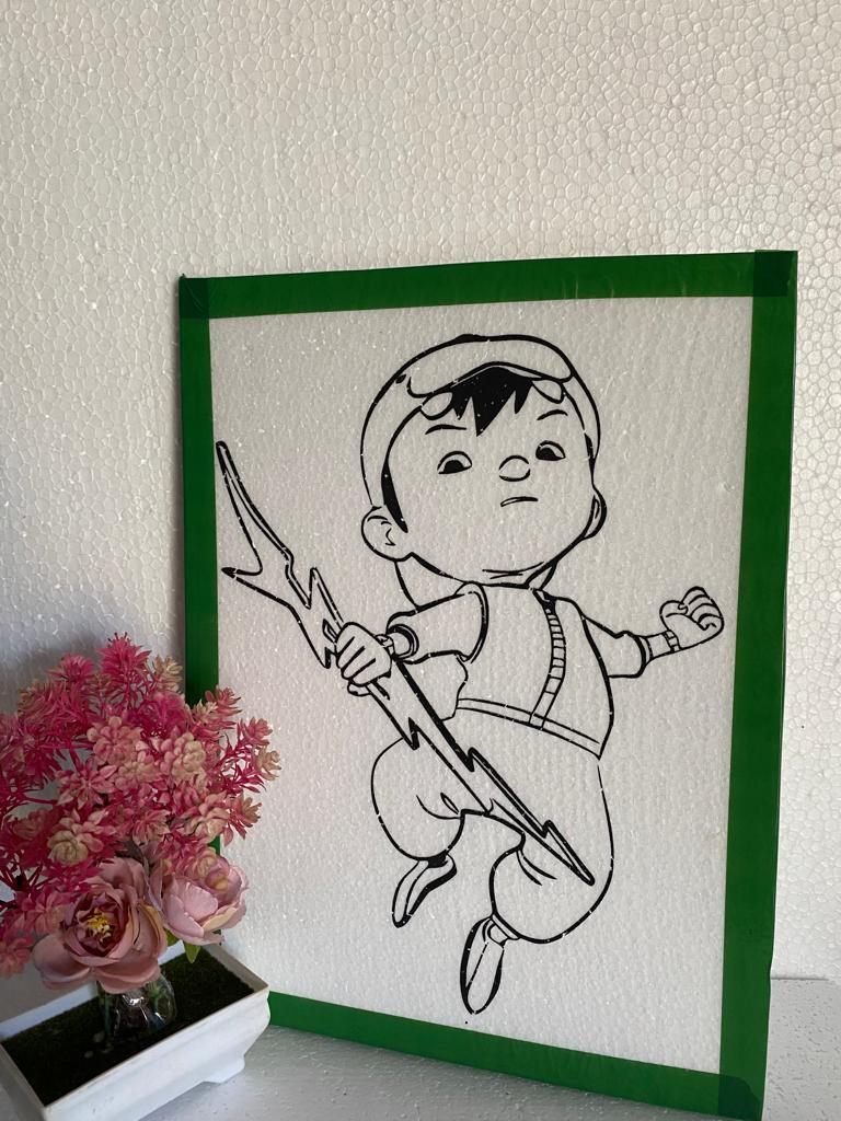 Styrofoam lukis anak ukuran 30x40 / mewarnai styrofome / gabus lukis ...