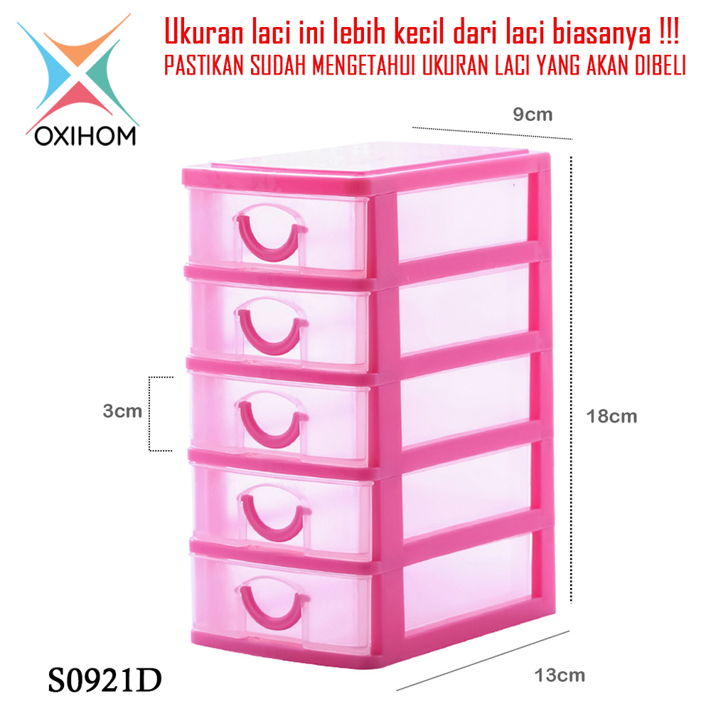 Oxihom Laci Plastik Susun Mini Kecil Drawer Storage Cabinet | Lazada ...
