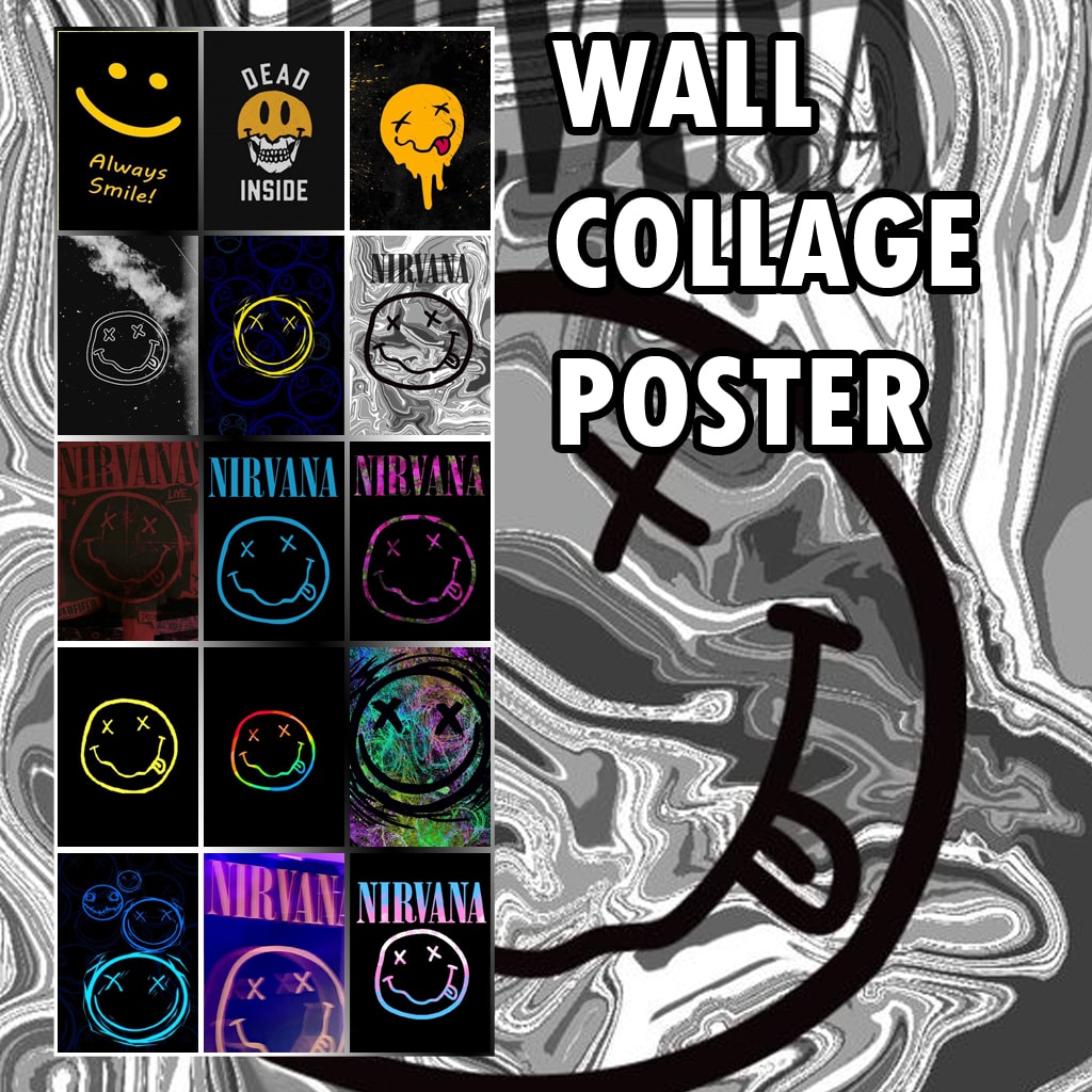 (16PCS) Poster Dinding Kamar Cowok Distro Smile Aesthetic Ukuran A6 ...