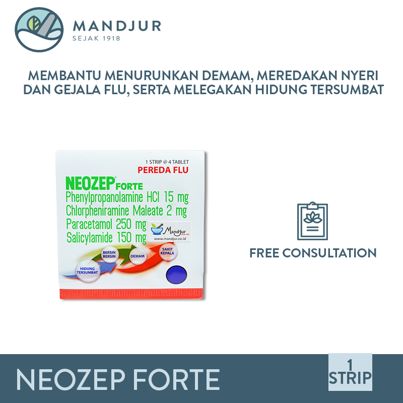 NEOZEP F TAB 4S STRIP (per Strip) | Lazada Indonesia