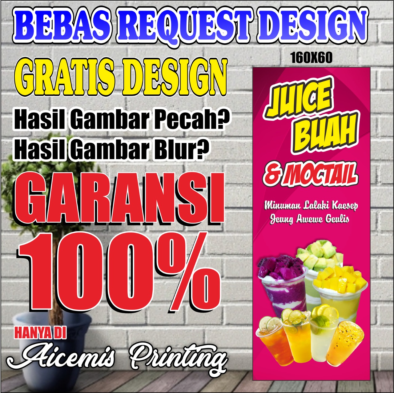 Spanduk Mocktail / Spanduk Minuman Kekinian / Spanduk Banner Panjang ...