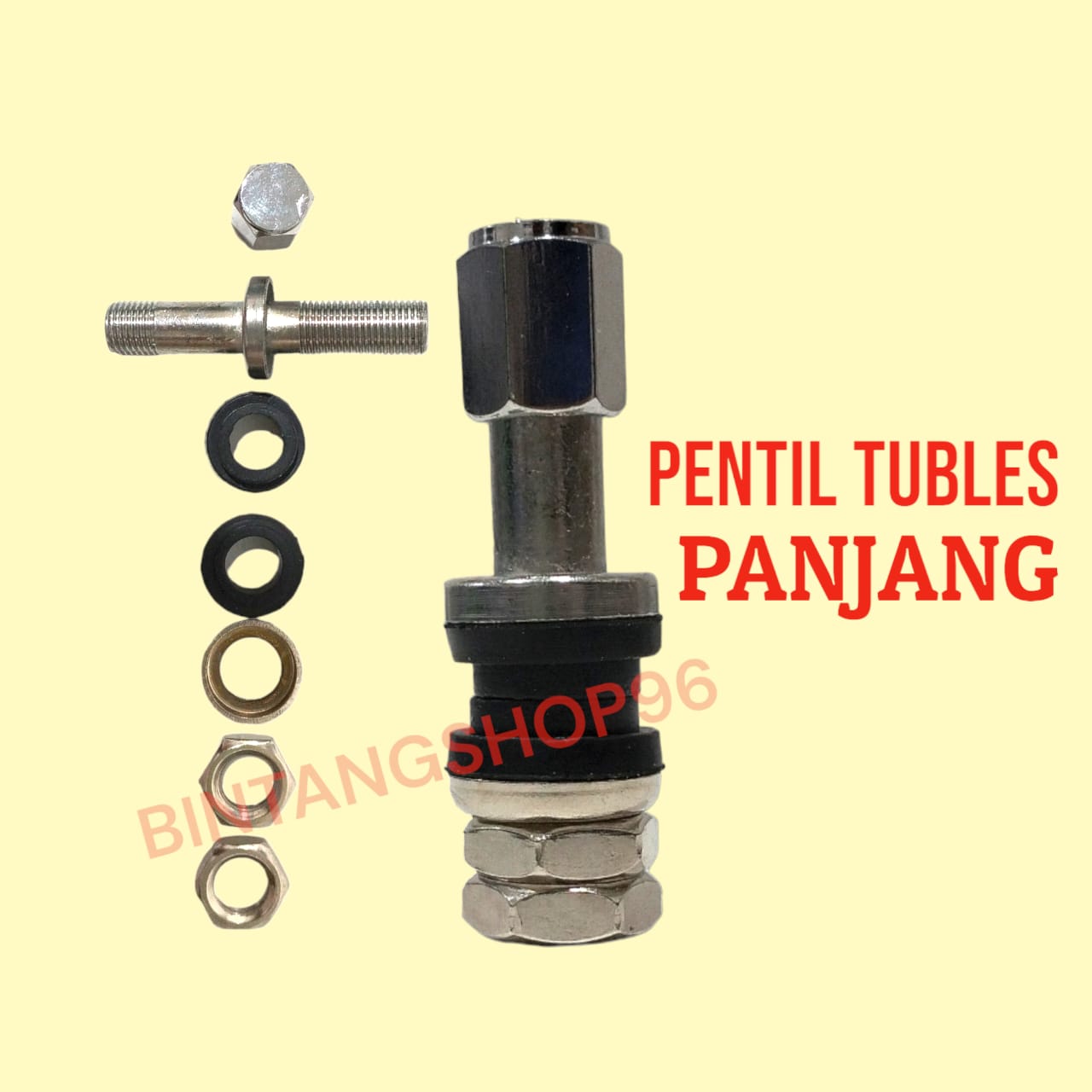Pentil Ban Tubles Tubeless Besi Panjang Motor Mobil Drat Dalam Panjang ...