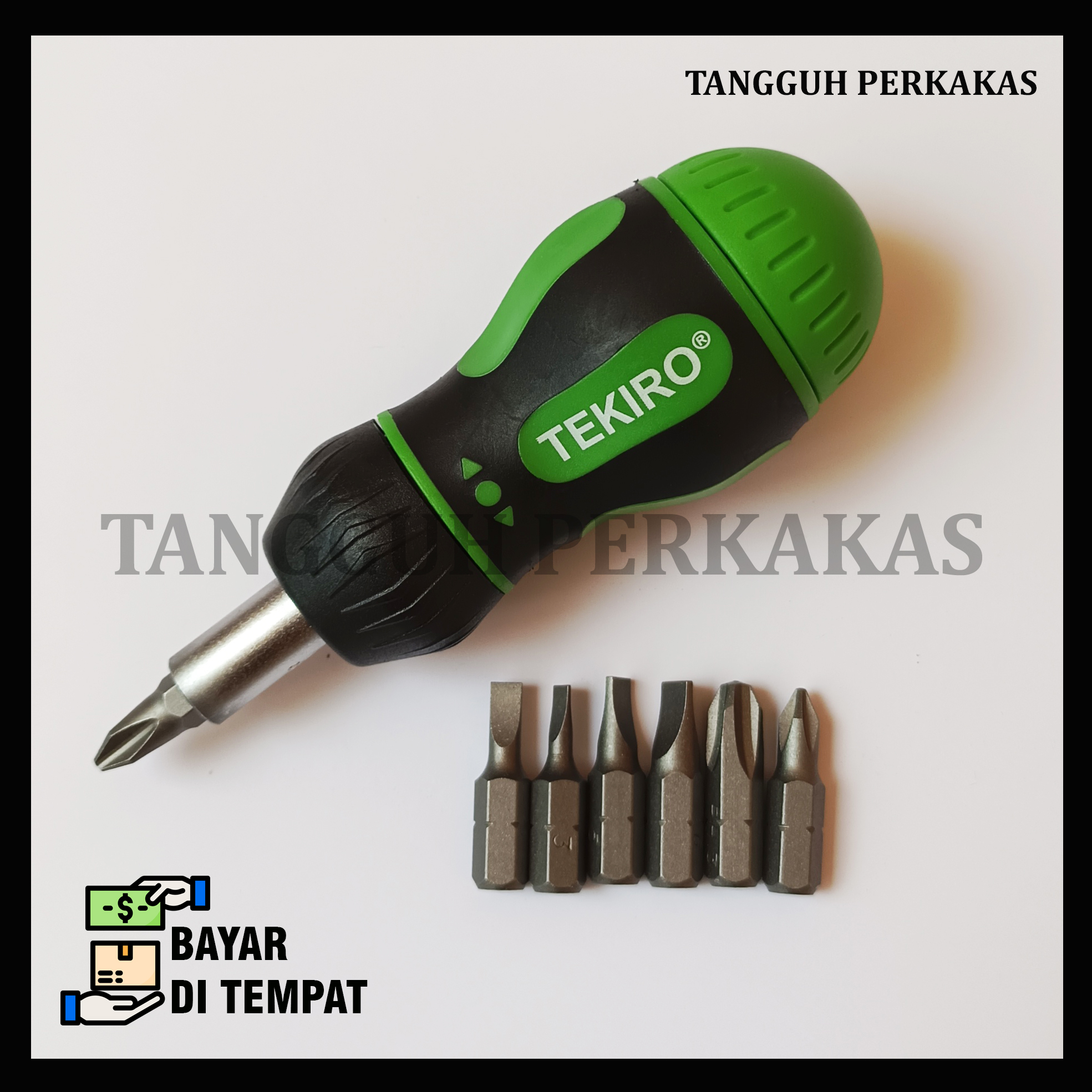 Obeng Rachet Tekiro Set 7in1 Obeng Bolak Balik | Lazada Indonesia