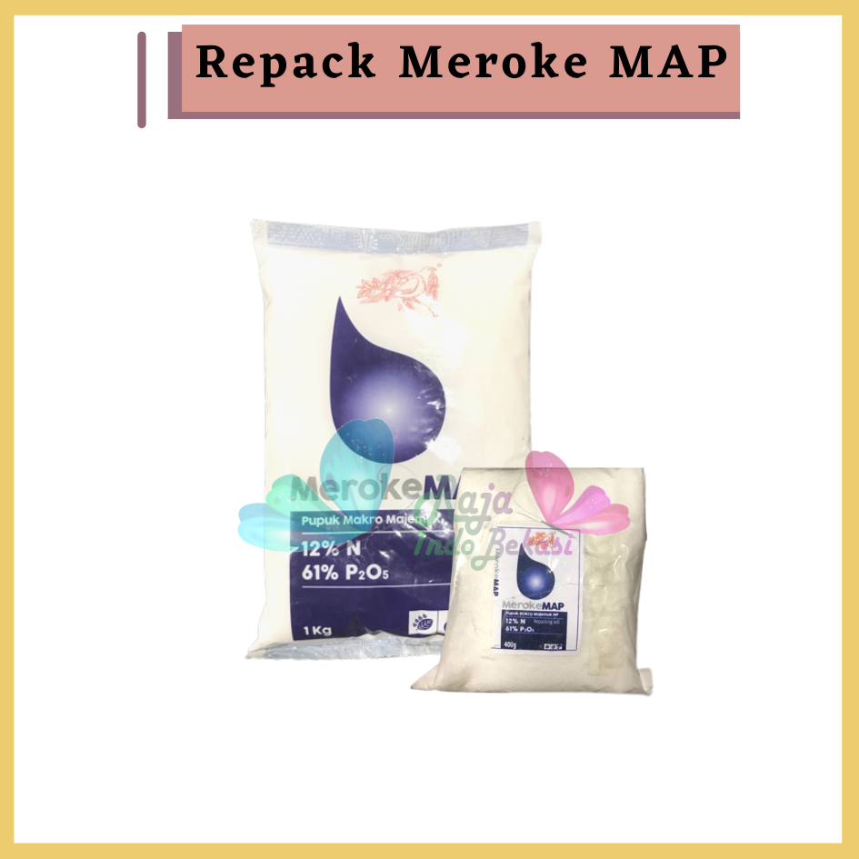 Pupuk Meroke MAP 1kg Repack 400 Gram Pupuk MAP 1 kg 400 gr Mono Amonium ...
