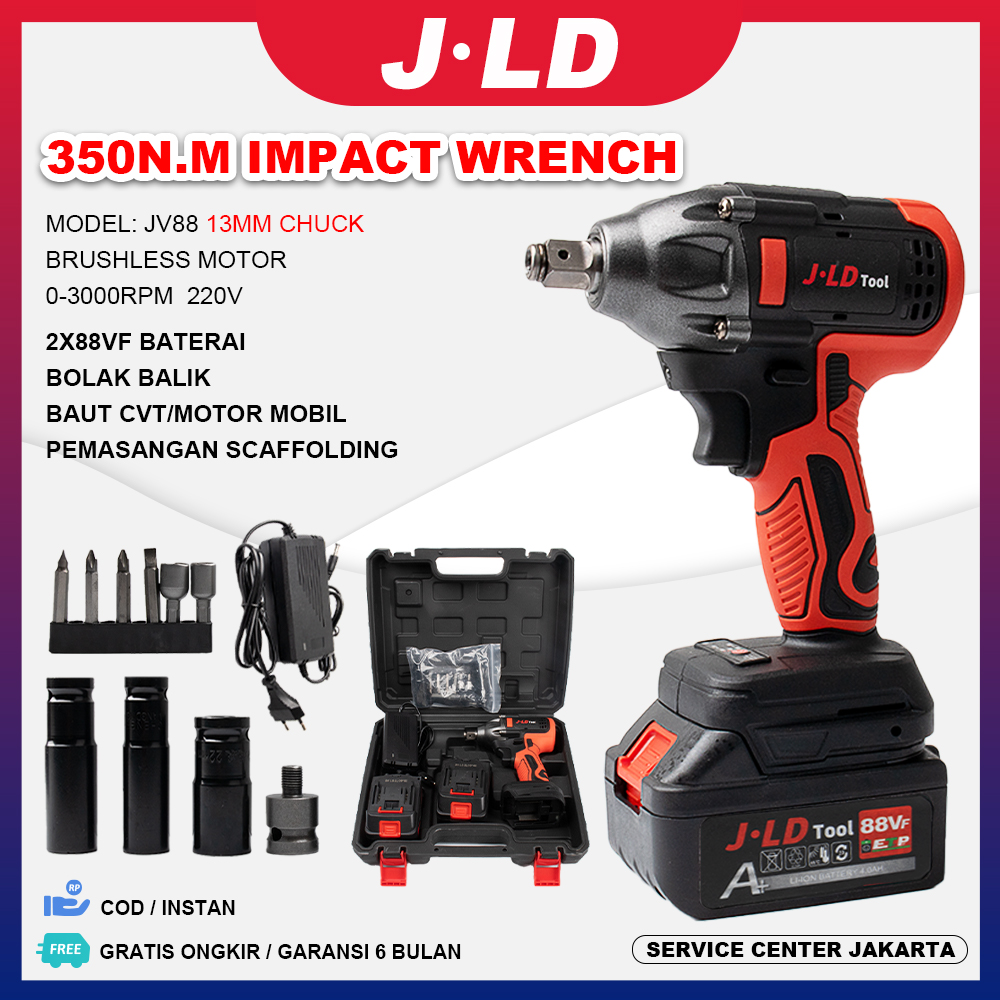 COD Impact JLD tool 88v original Brushless impact baterai torsi besar ...