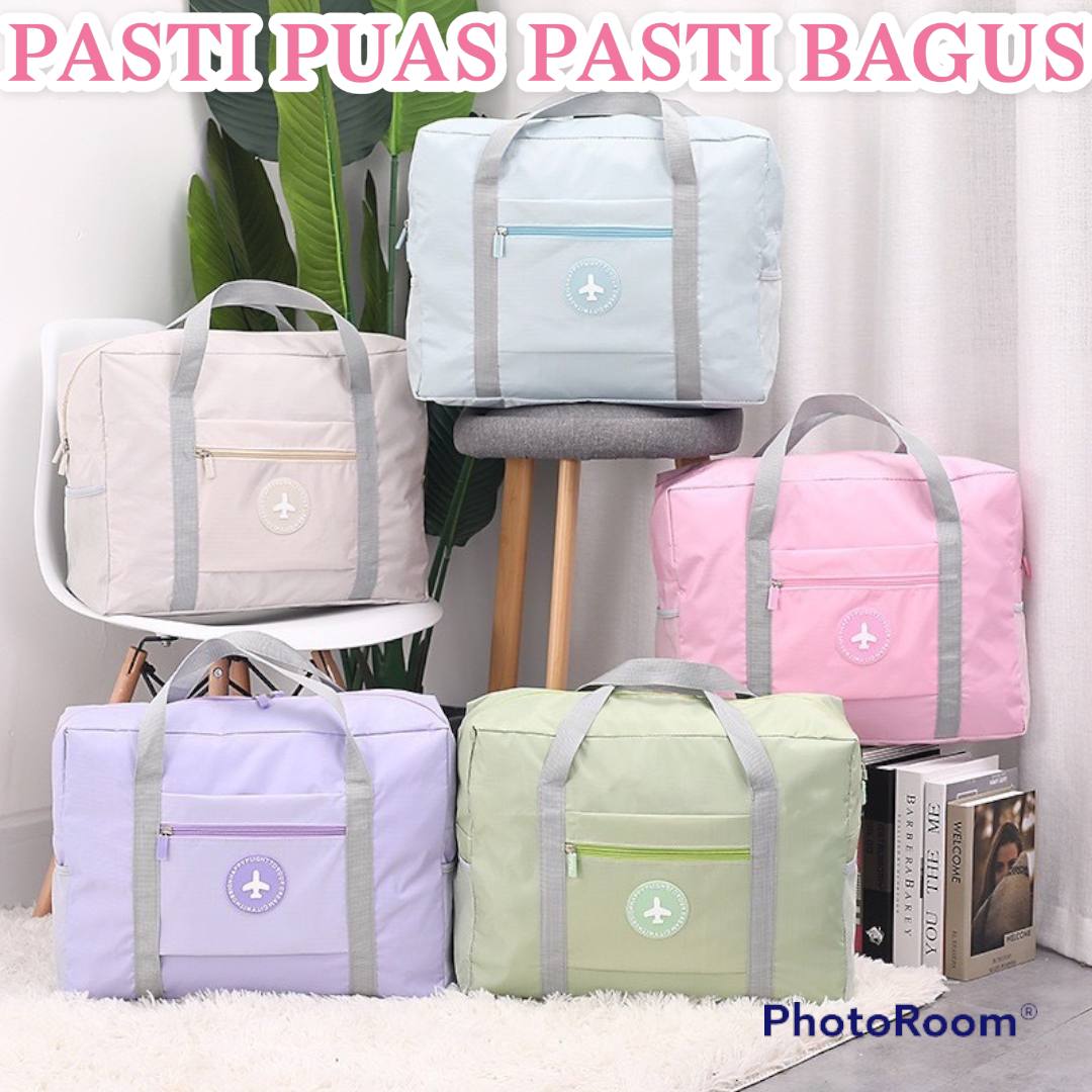 travel bag pakaian jumbo koper lipat anti air bahan kain tebal/ tas ...
