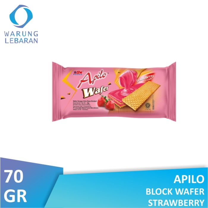 Apilo Block Wafer Strawberry 70gr | Lazada Indonesia