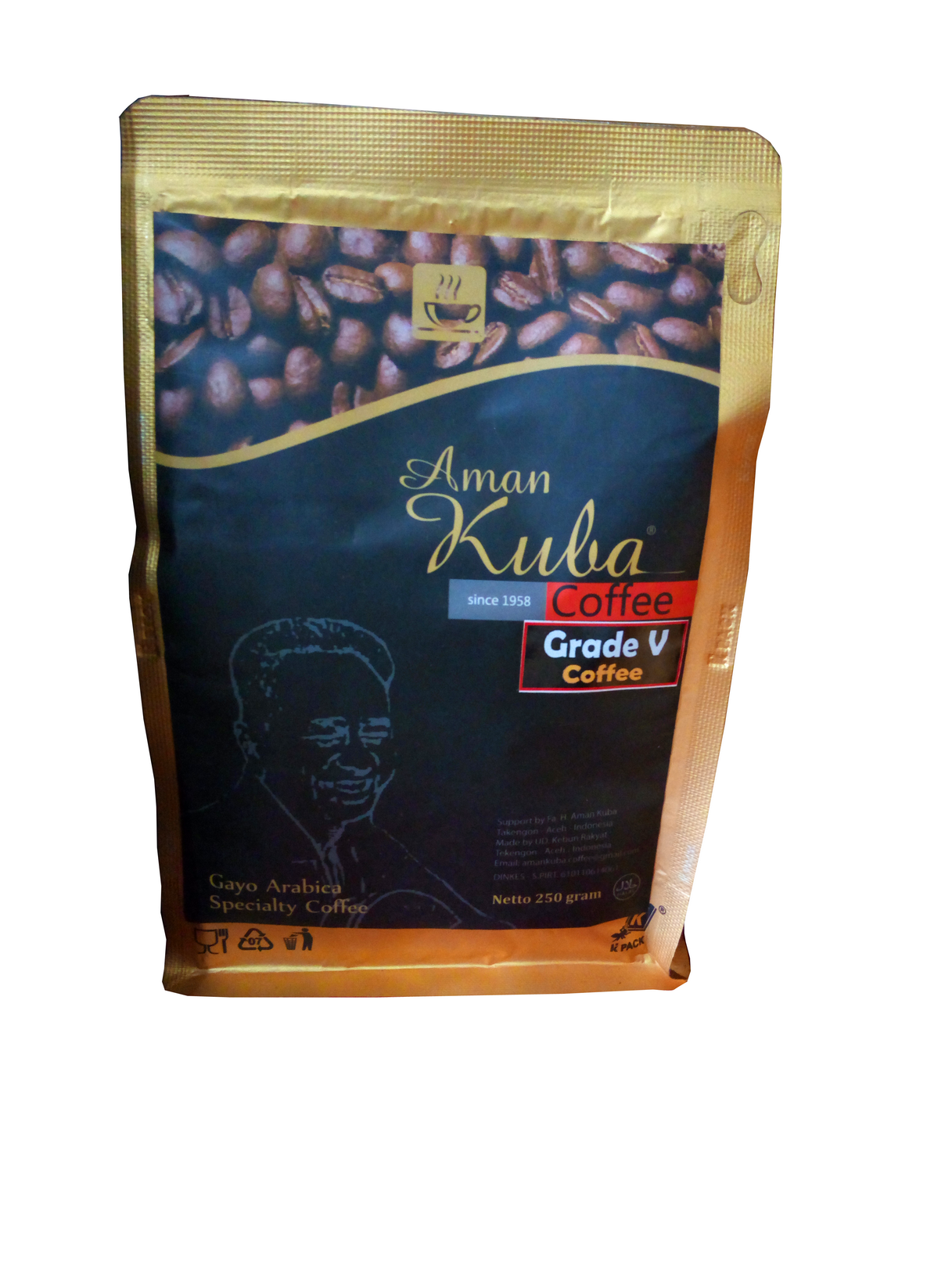 Aman Kuba Coffee Arabica Gayo Grade V 250 gram | Kopi Bubuk | Lazada ...