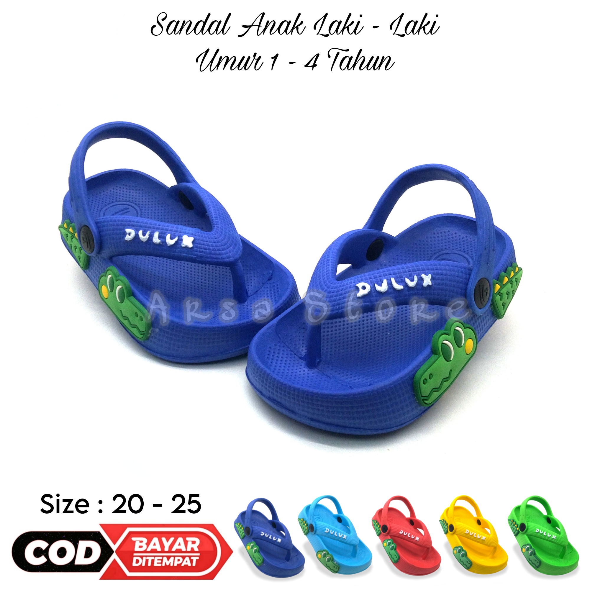 Sandal jepit Anak Laki Laki Terbaru Umur 1 2 3 4 Tahun / Sendal Anak ...