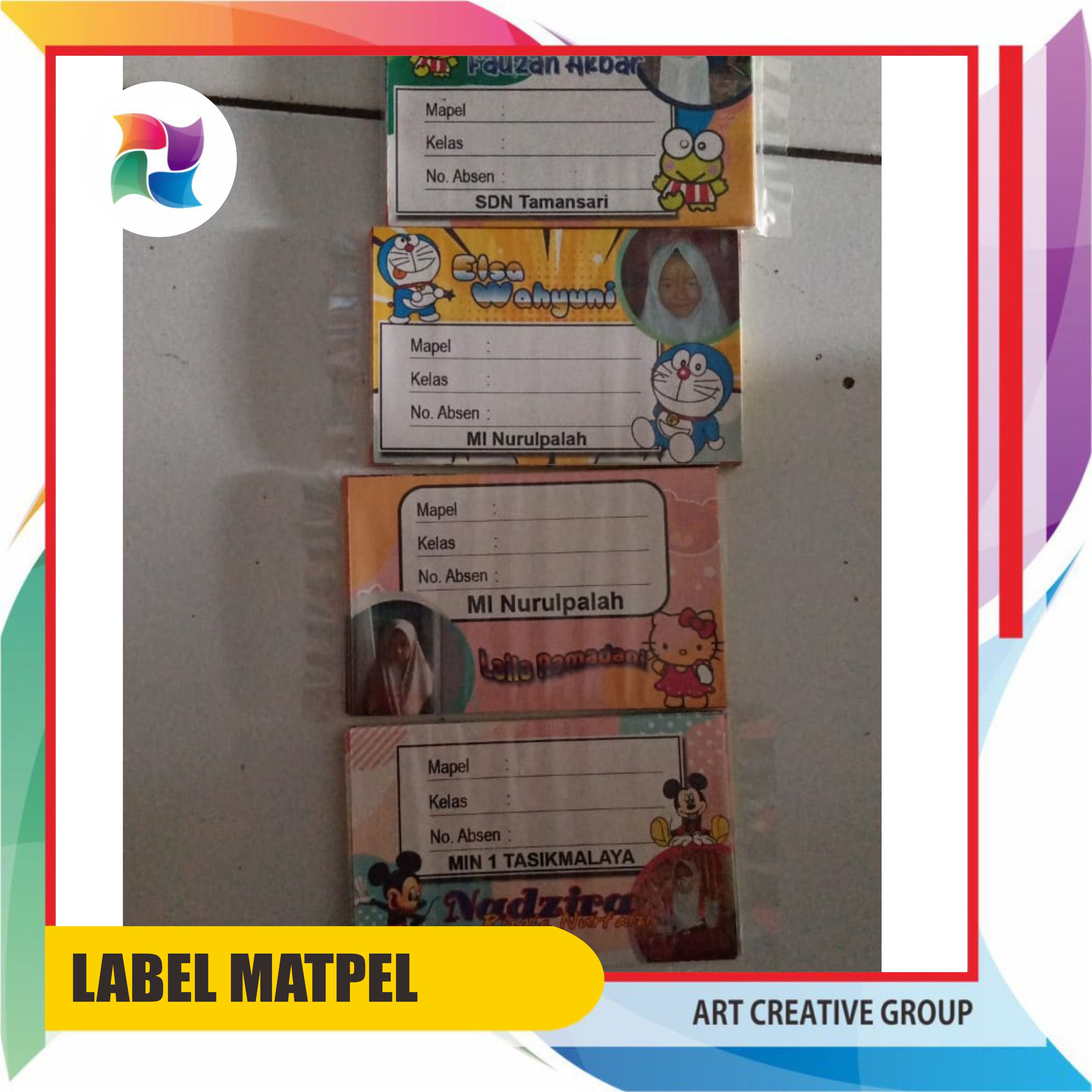 Stiker Label Nama Buku Sekolah Kelas Pelajaran Anak SD SMP SMA NGAJI ...