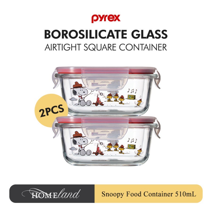 PYREX Snoopy Food Container / Kotak Makan Kaca | Lazada Indonesia