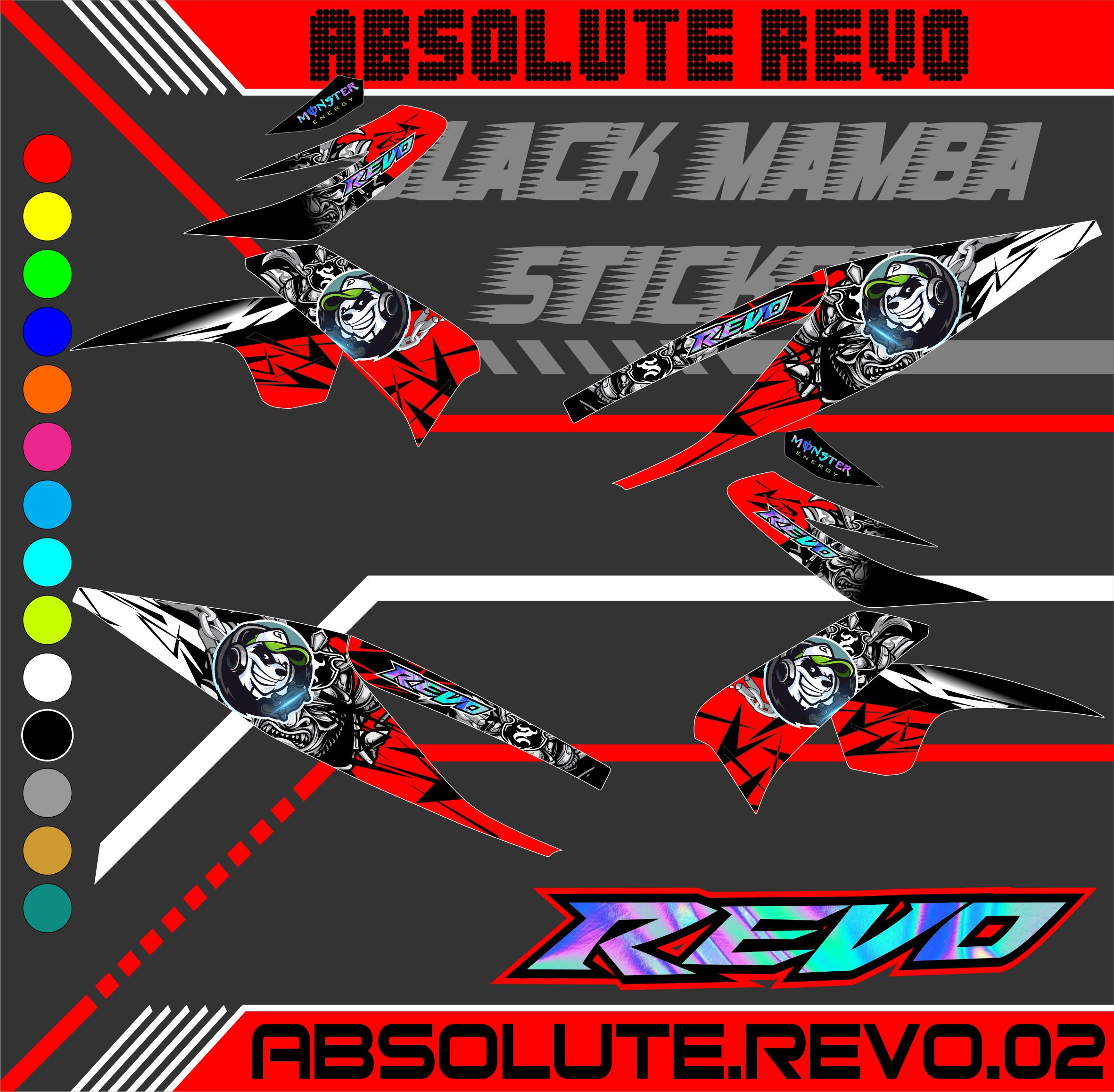 Striping Sticker Revo Absolute - Stiker Lis Variasi Revo 2010-2013 ...