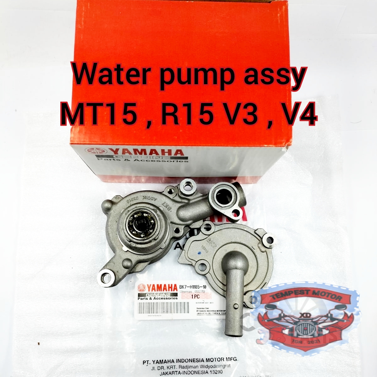WATER PUMP RADIATOR ASSY YAMAHA MT15, R15 V3, V4 WATERPUMP R15 WATEL PUMP MT15 ORIGINAL YGP ...