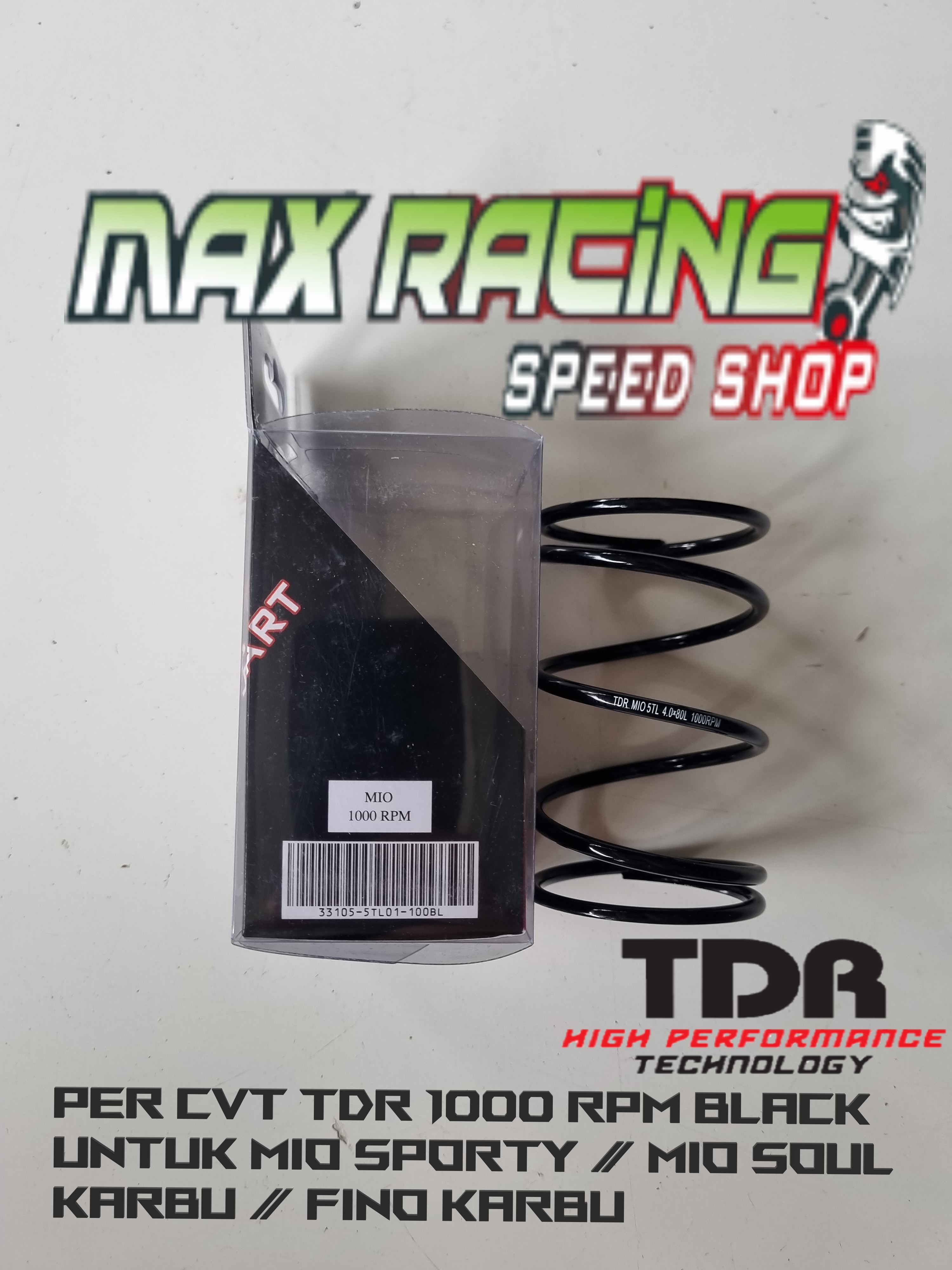 Per CVT TDR Black 1000 RPM Mio Sporty Mio Soul Fino Nouvo | Lazada ...