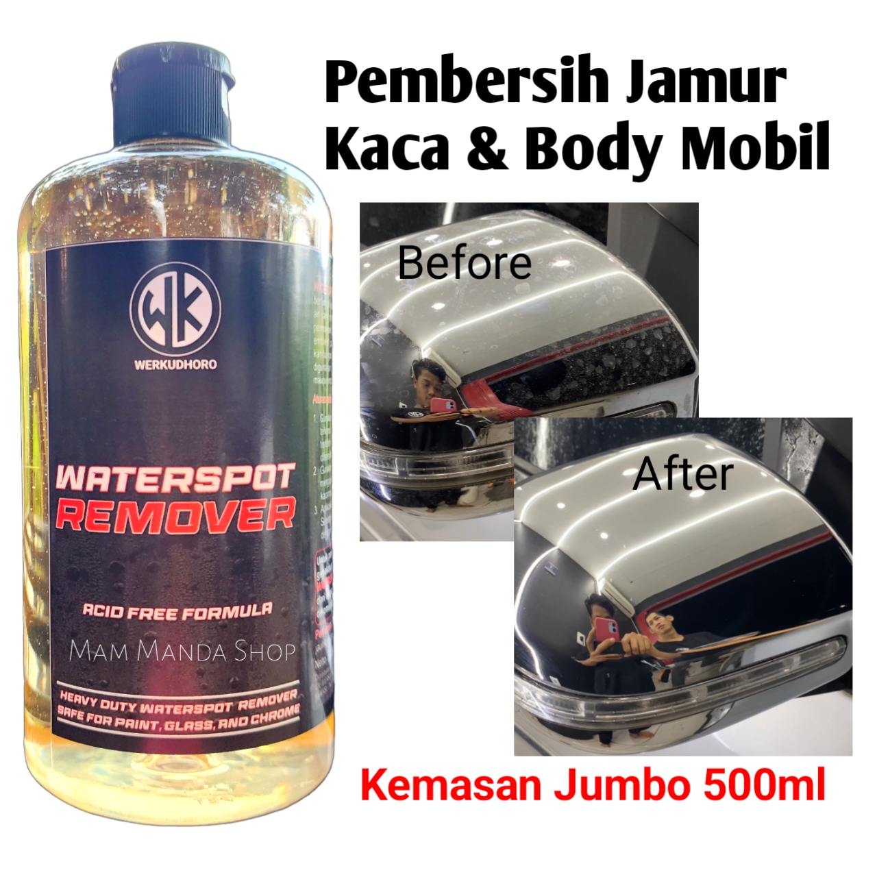 Pembersih Jamur Body dan Kaca Mobil / WK Waterspot Remover 500ml ...