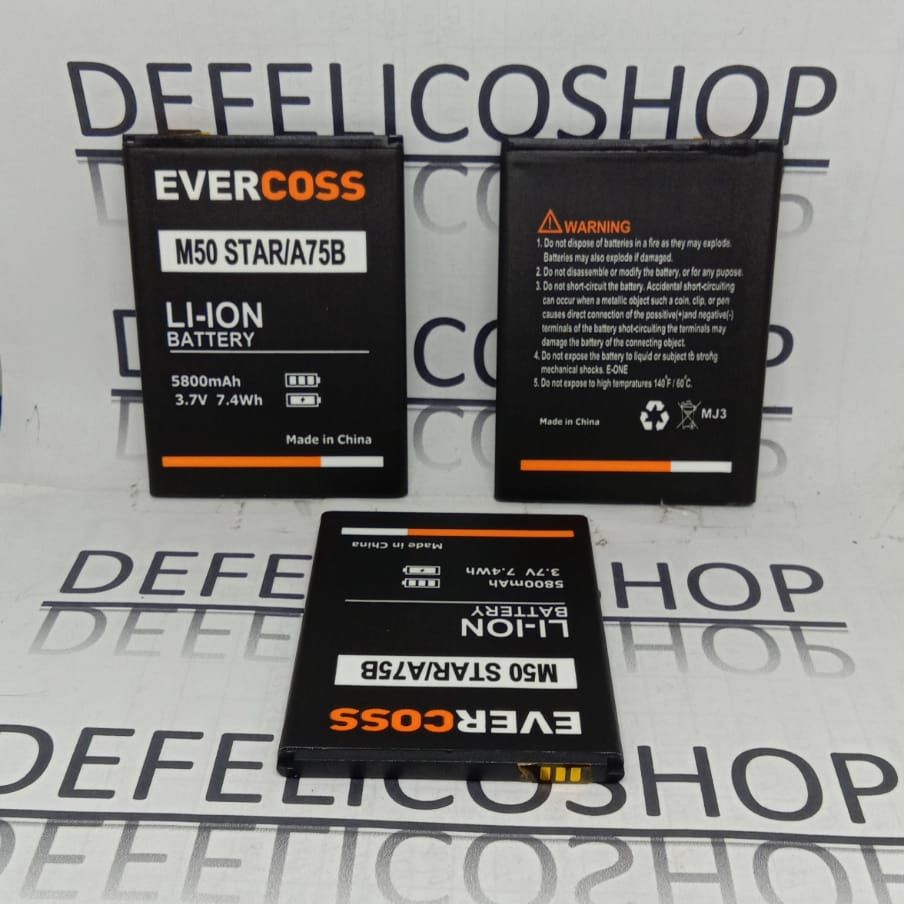 Baterai HP Evercoss M50 / M50A / A75B / M50 Star Batre Evercross Batrai ...