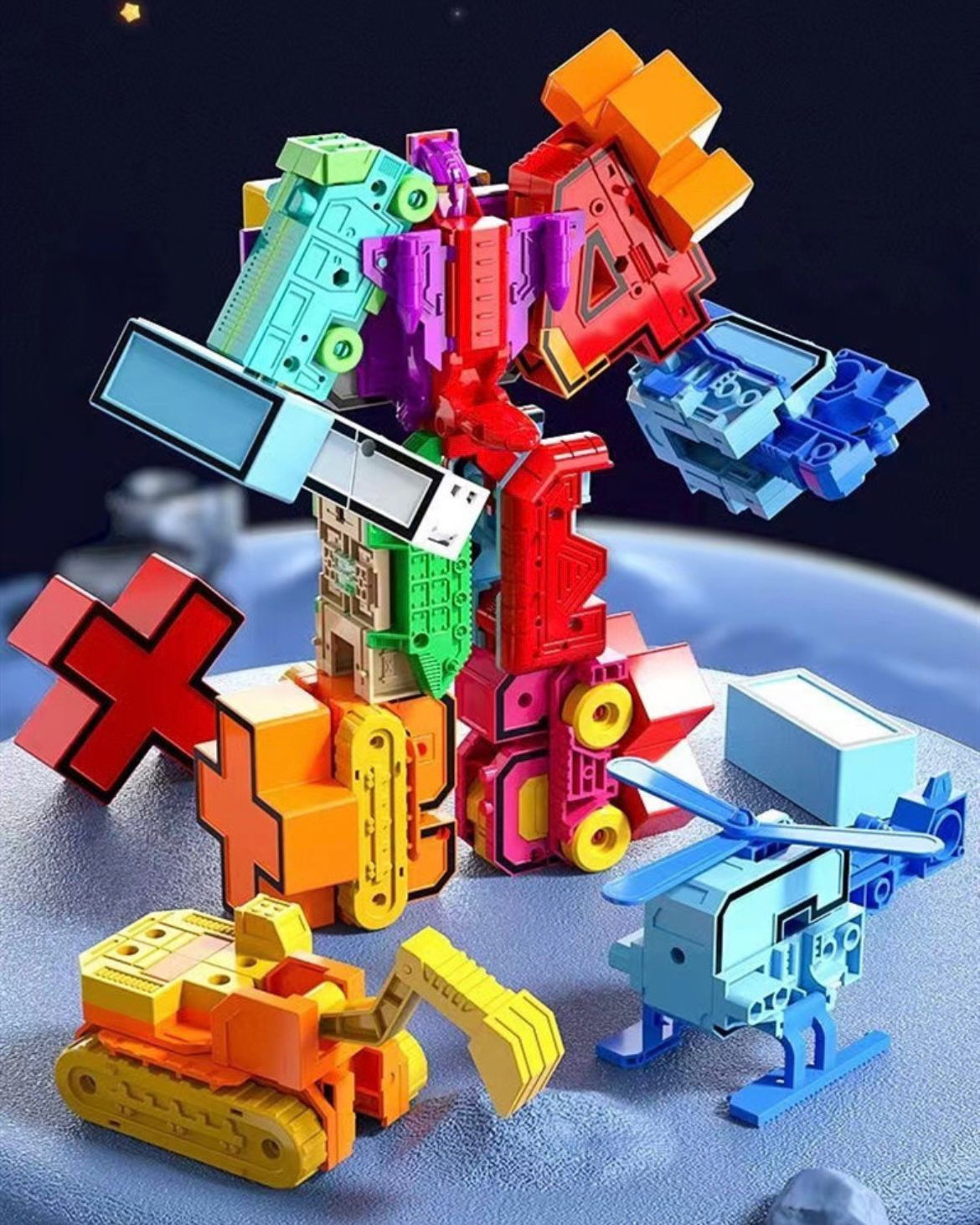 [SEMUAJUAL]Mainan Anak Robot Angka / Transformer Angka Berubah Bentuk / Puzzle Robot / Mainan ...