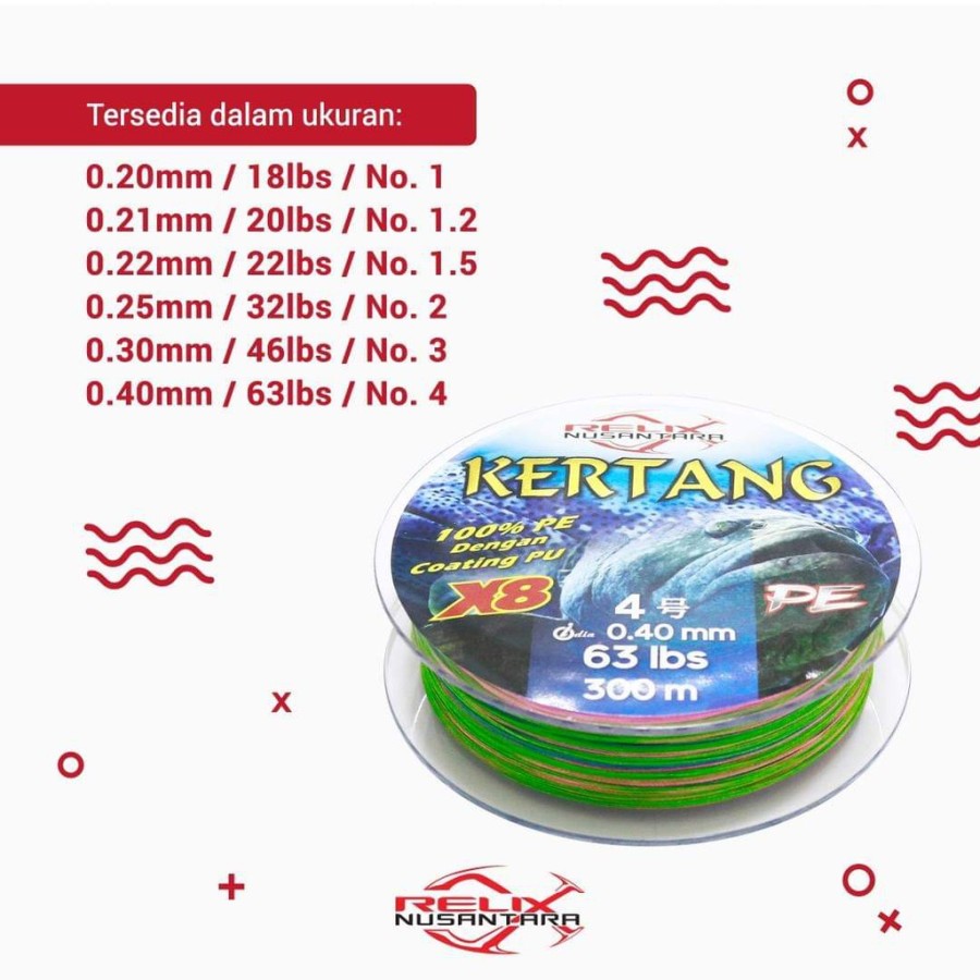 Senar Pancing PE Relix Nusantara KERTANG X8 300m Single Spool | Lazada Indonesia