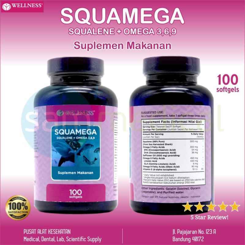 Wellness Squamega Squalene Omega 369 Isi 100 Softgels - B690120 ...