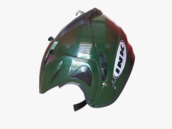 HELM BASIC INK REPLIKA TYPE T1 WARNA GREEN ARMY GLOSSY DOUBLE VISOR ...