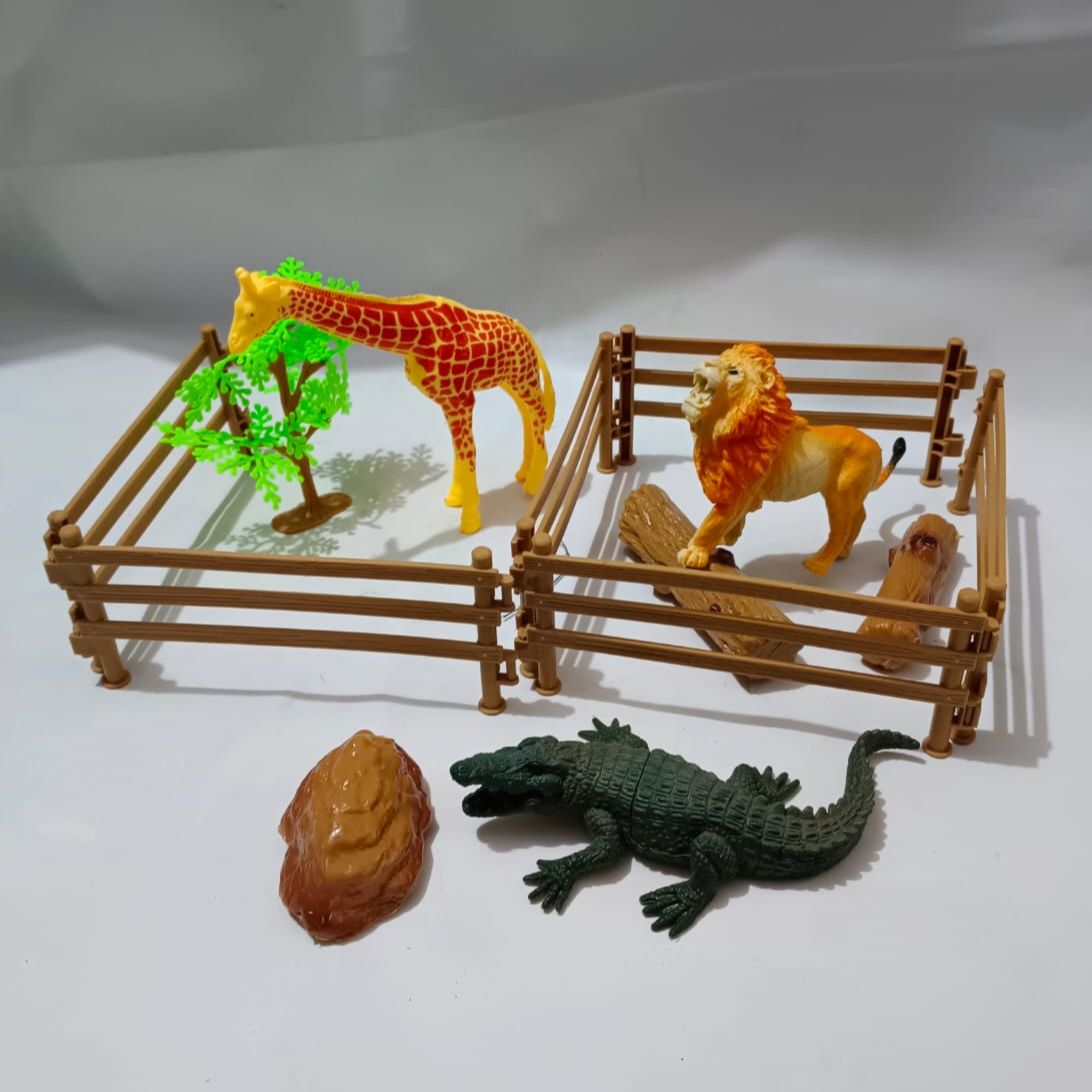 Mainan Zoo Animal Ada Pagar Seperti Kebun Binatang / Mainan Binatang ...