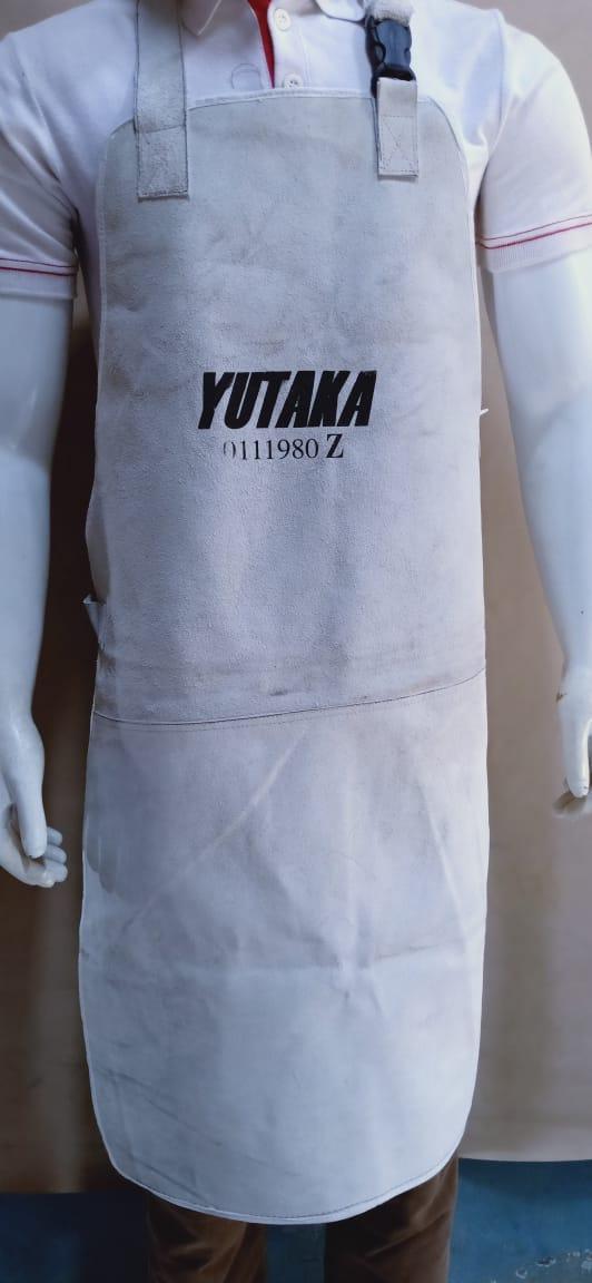 APRON DADA KULIT YUTAKA warna abu - APRON DADA YUTAKA WELDING APRON ...