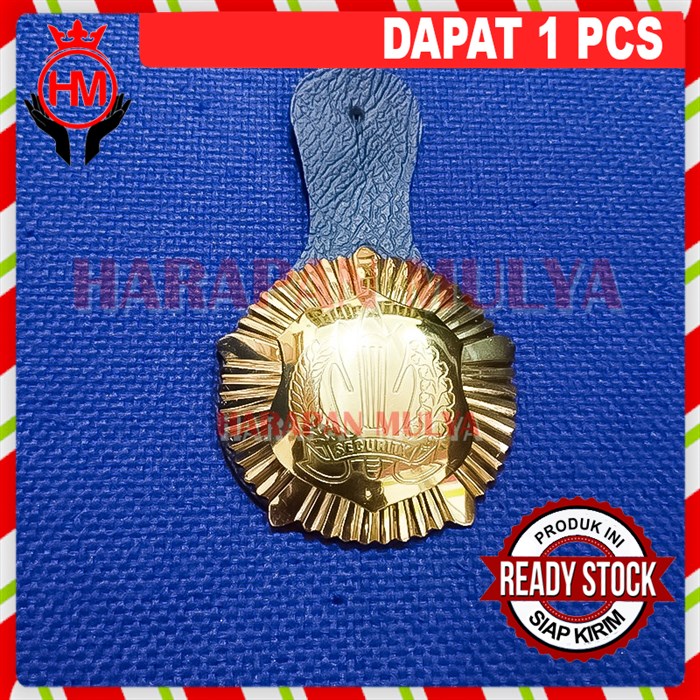 Tanjab Security Lencana Tanda Jabatan Security Warna Gold Lencana ...