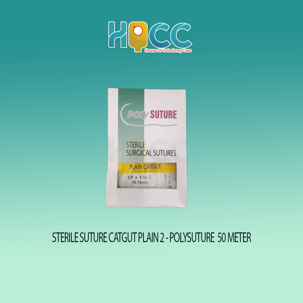 Benang Polysuture Sterile surgical Suture Catgut Plain 2-50METER ...
