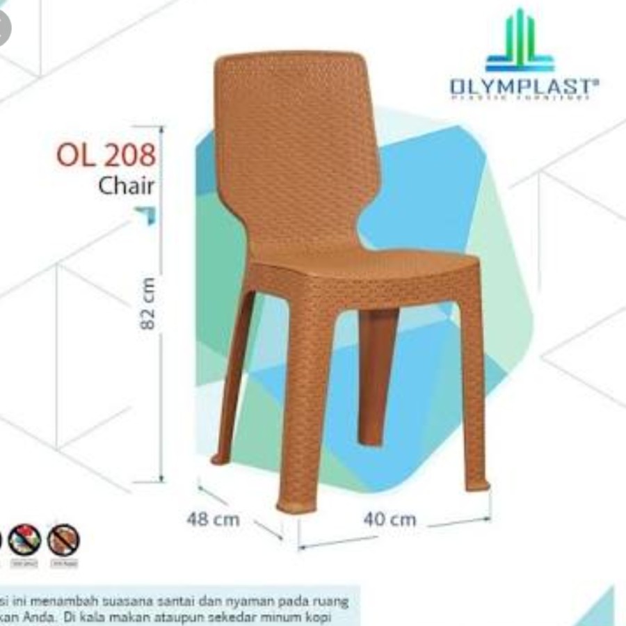 Kursi Sender Olymplast OL 208 Anyaman Kursi Sandar Plastik Bangku Tempat Duduk Plastik Olymplast ...