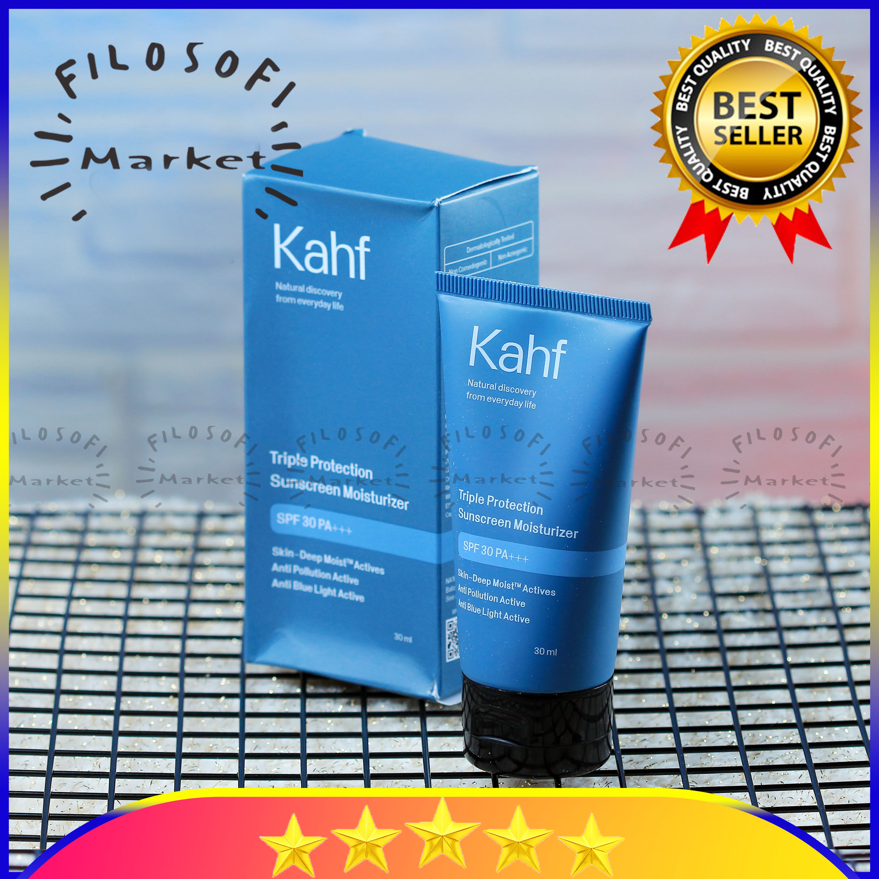 Kahf Triple Protection Sunscreen Moisturizer SPF 30 lindungi kulit dari ...