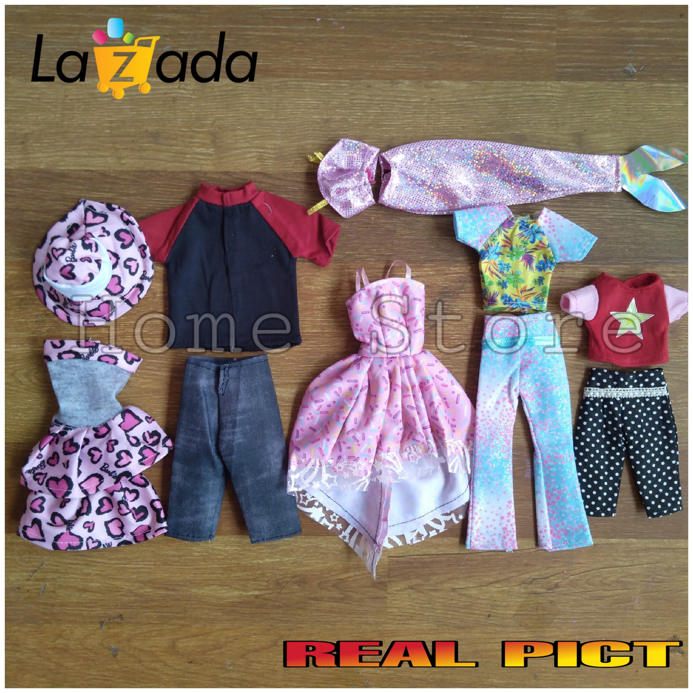 Berbi Baju Boneka Berbi Enam Pcs Pakaian Berbi Mainan Koleksi Boneka ...