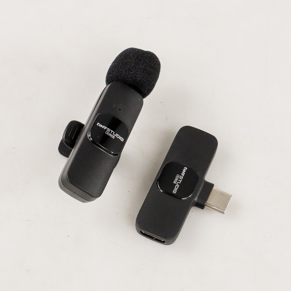 2 Mic Clip On Wireless Lavalier Portable Microphone USB Type C Android ...