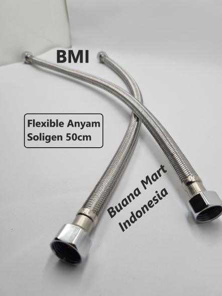 Selang Fleksibel Anyam Stainless 50cm | Slang Flexible Wastafel Closet ...
