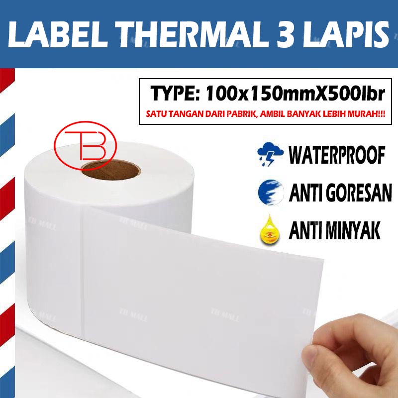 Kertas Label Thermal / Sticker Label Continuous / Label Kertas Barcode ...