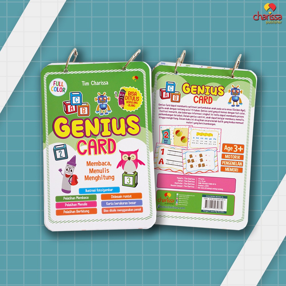 Charissa Publisher - Genius Card Membaca, Menulis, Menghitung | Lazada ...