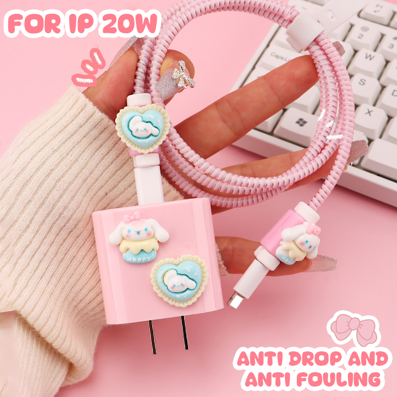 ZAY Casing Pelindung Pengisi Daya Set Casing Pelindung Kabel Data Cocok ...